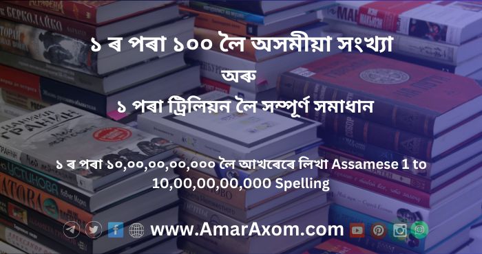 ১ ৰ পৰা ১০০ লৈ অসমীয়া সংখ্যা Numbers in Assamese 2026